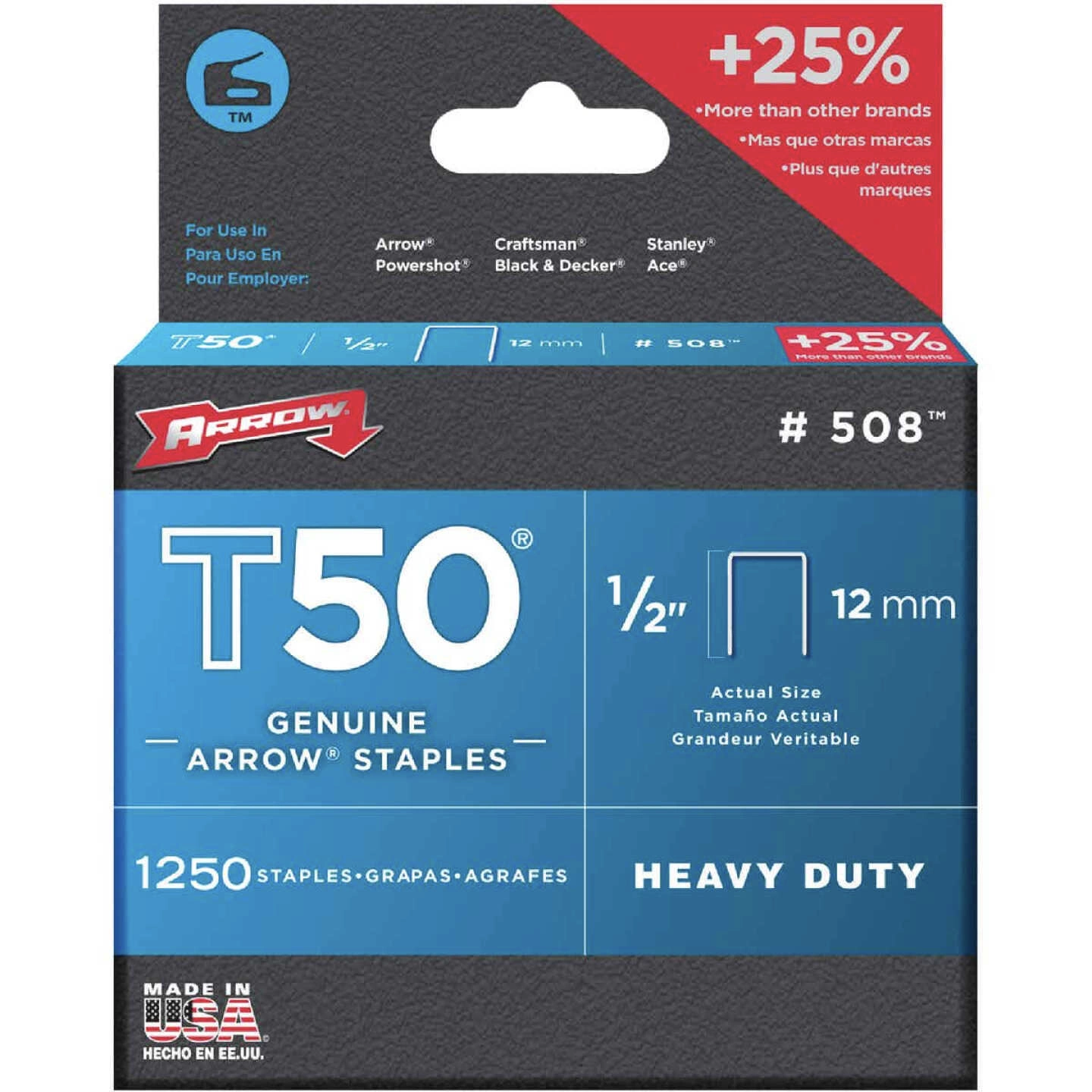 Arrow T50 Staples Stainless Steel - DIY Superstore