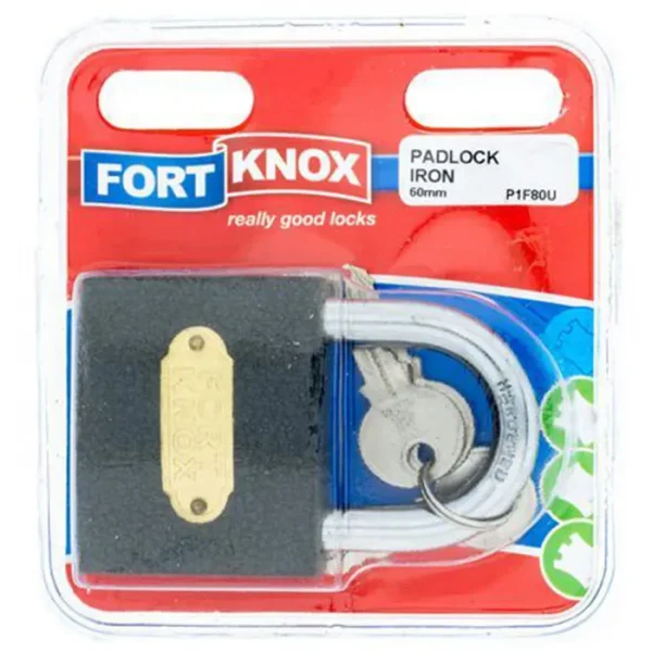 FORT KNOX Padlock Iron 60mm Q:1 - DIY Superstore