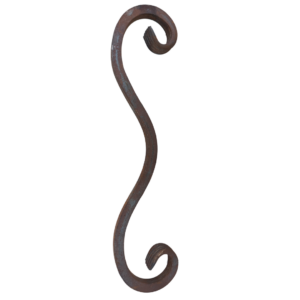 Unique Metal Works Flat Bar Pressed Horn Scroll 85 X 360mm
